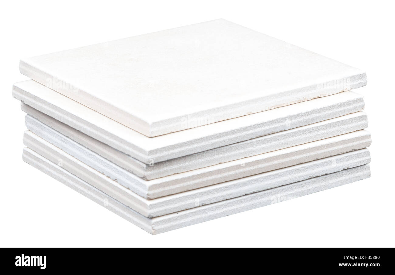 Pile of white tiles Stock Photo - Alamy