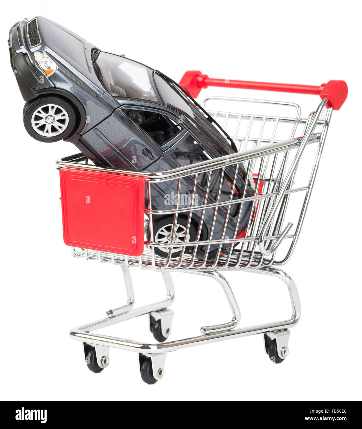 Car in shopping cart Stock Photo - Alamy