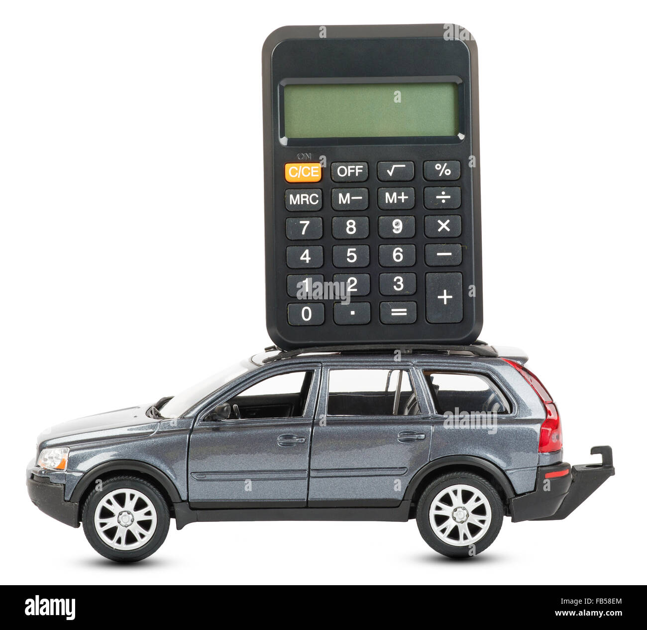 Calculator on car Stock Photo - Alamy