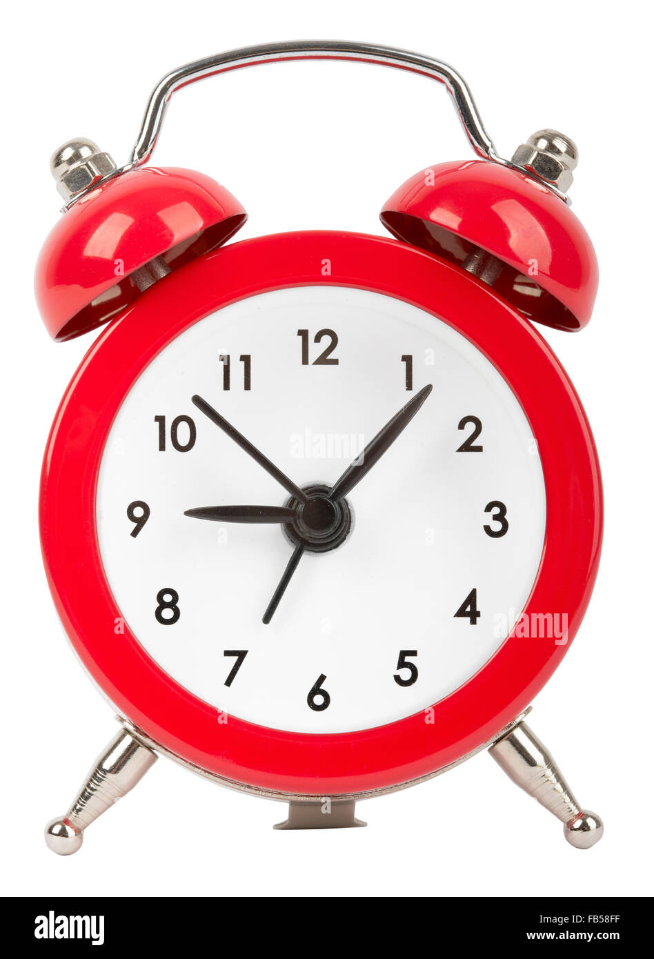 Red alarm clock Stock Photo - Alamy