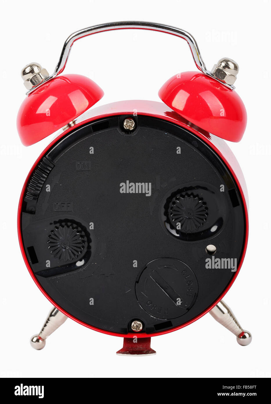 Red alarm clock Stock Photo - Alamy