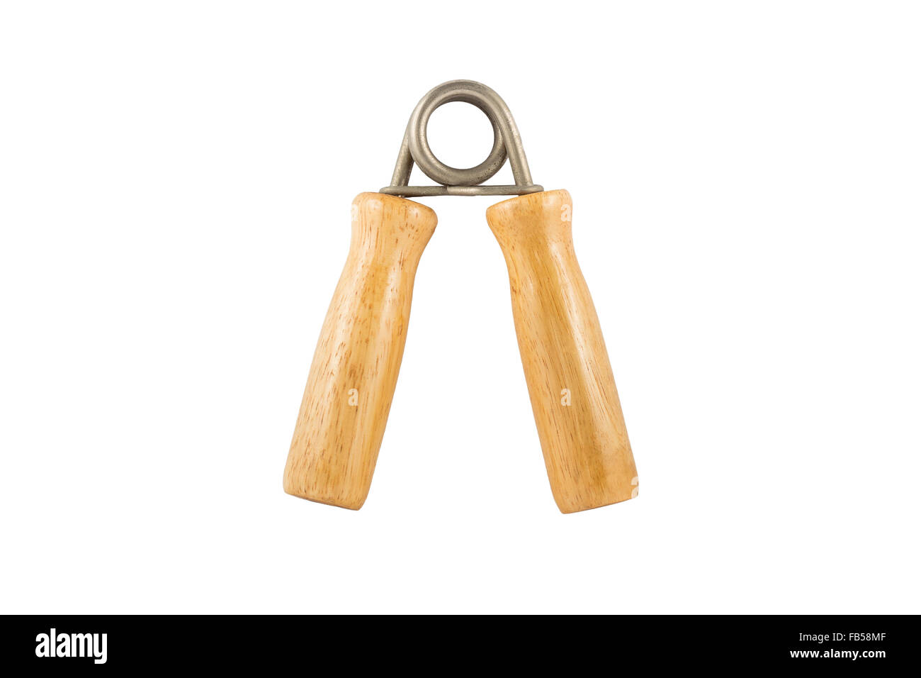 Wood hand grip on isolated white background Stock Photo - Alamy