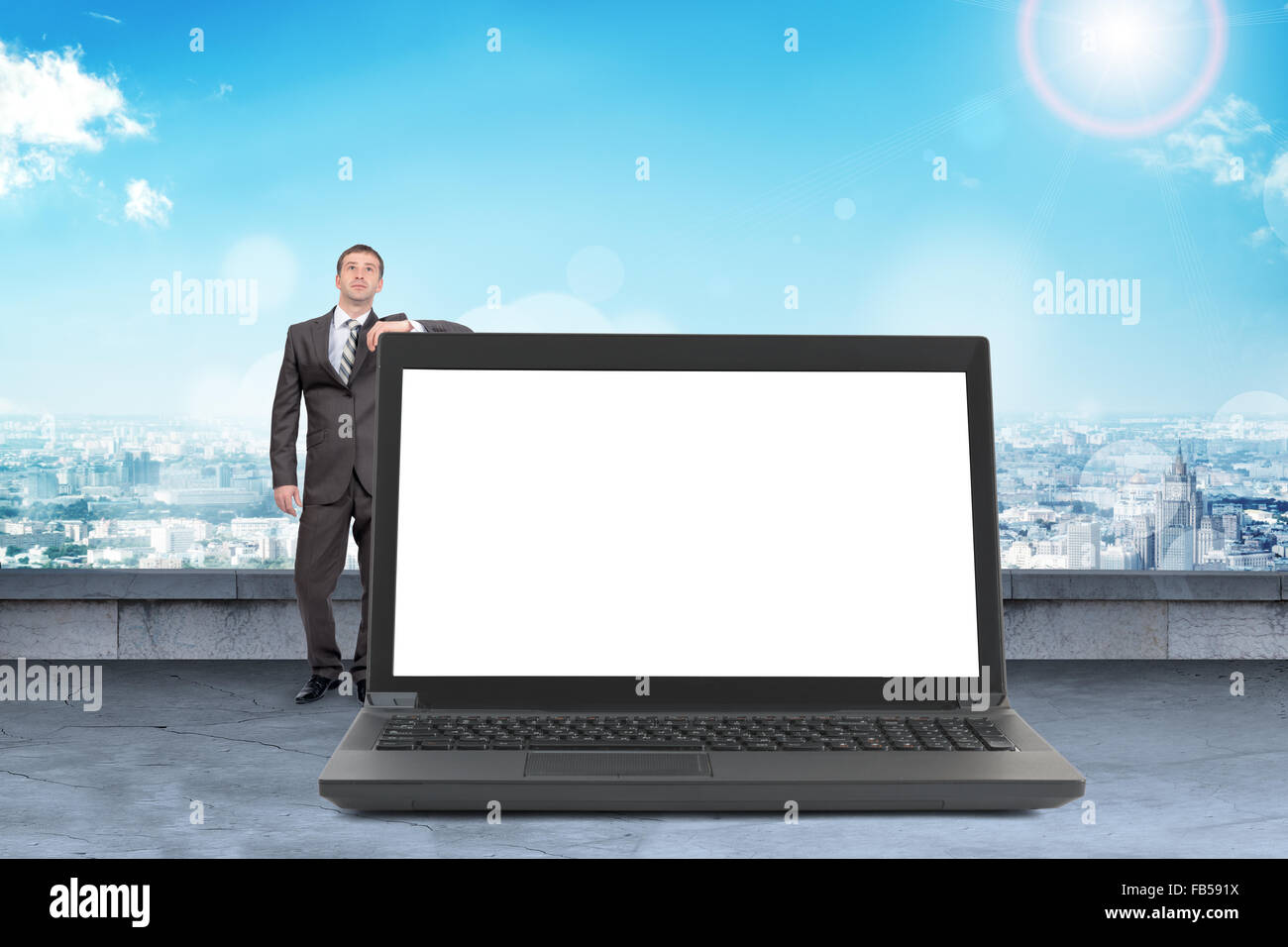 Big laptop hi-res stock photography and images - Alamy