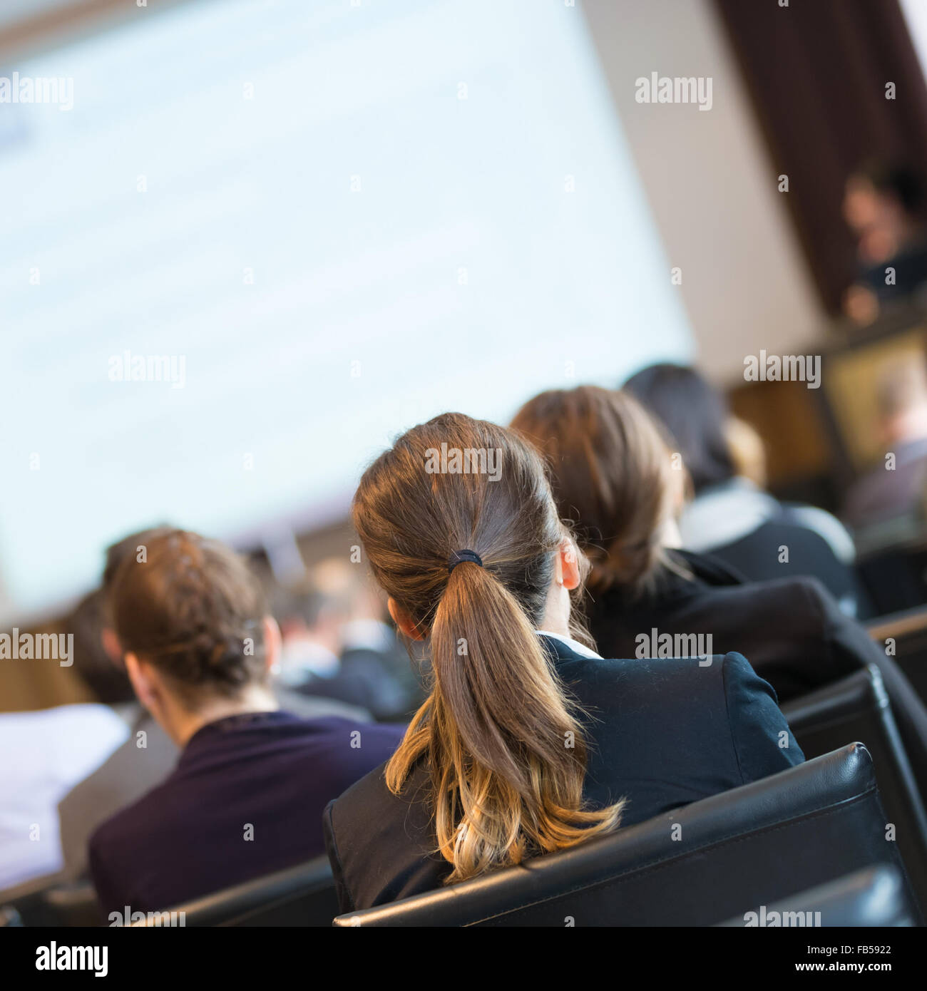 Audience in the lecture hall Stock Photo - Alamy