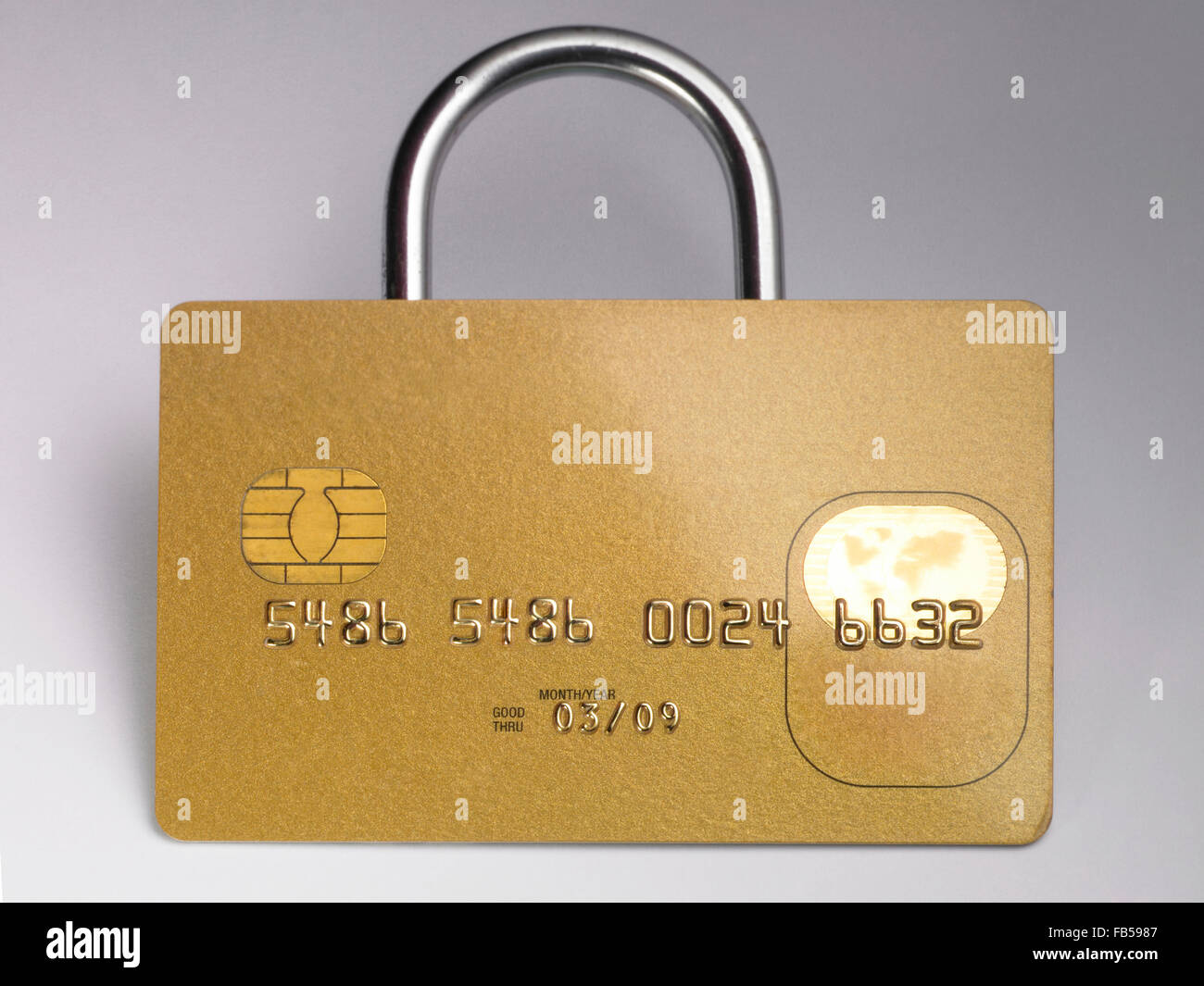 credit card or debit card with the lock handle Stock Photo - Alamy
