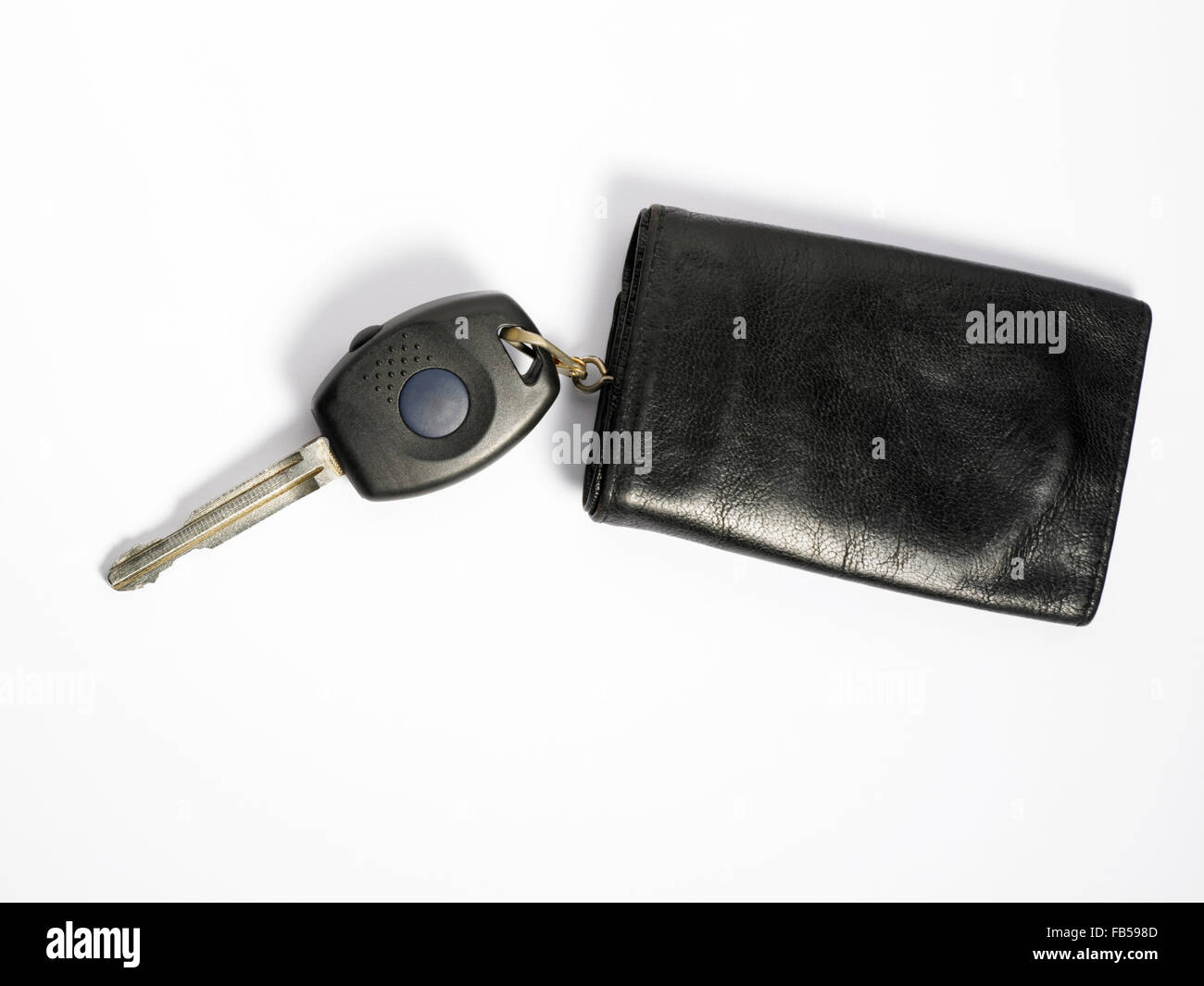 car key with purse on the white background Stock Photo - Alamy