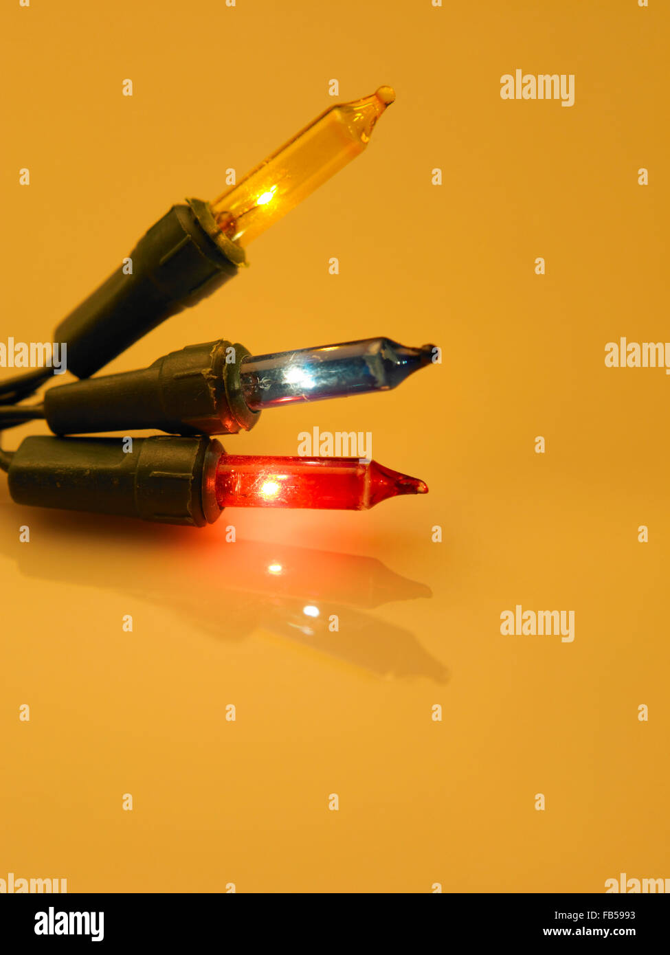 three different type of fairy light with reflection Stock Photo - Alamy