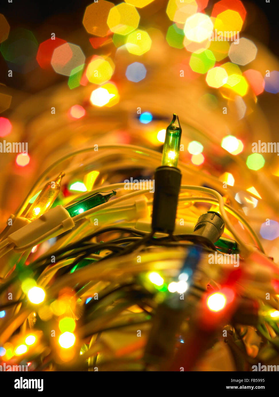 fairy light on the warm chrismas night Stock Photo - Alamy