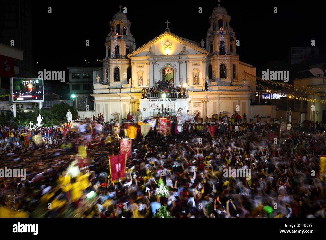 Manila, Philippines. 10th Jan, 2016. The traslancion of Black Nazarene ...