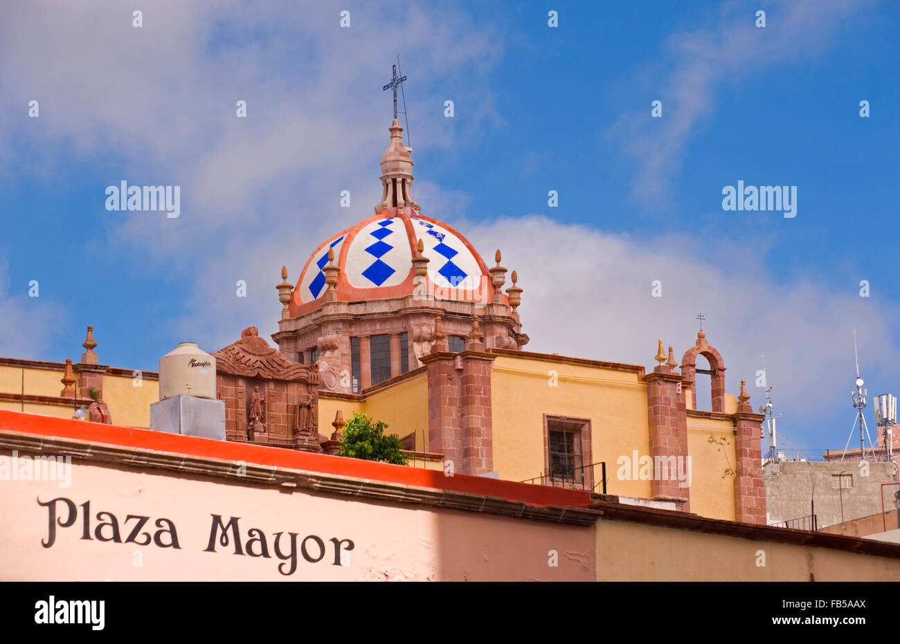 The colourful dome of Templo de Santo Domingo in Zacetecas, Mexico ...