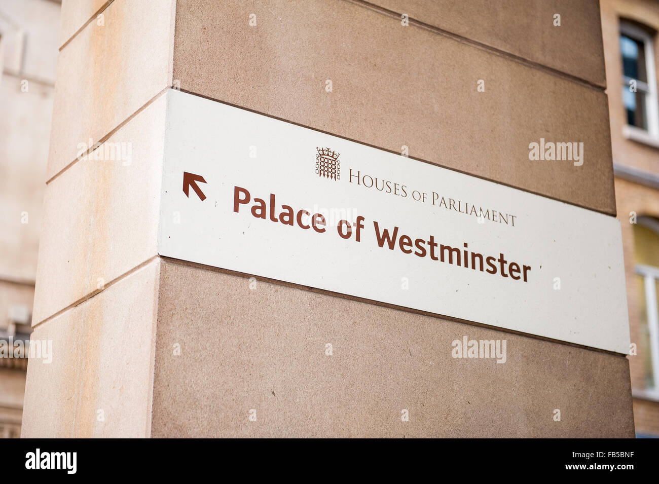 Parliament westminster sign hi-res stock photography and images - Alamy