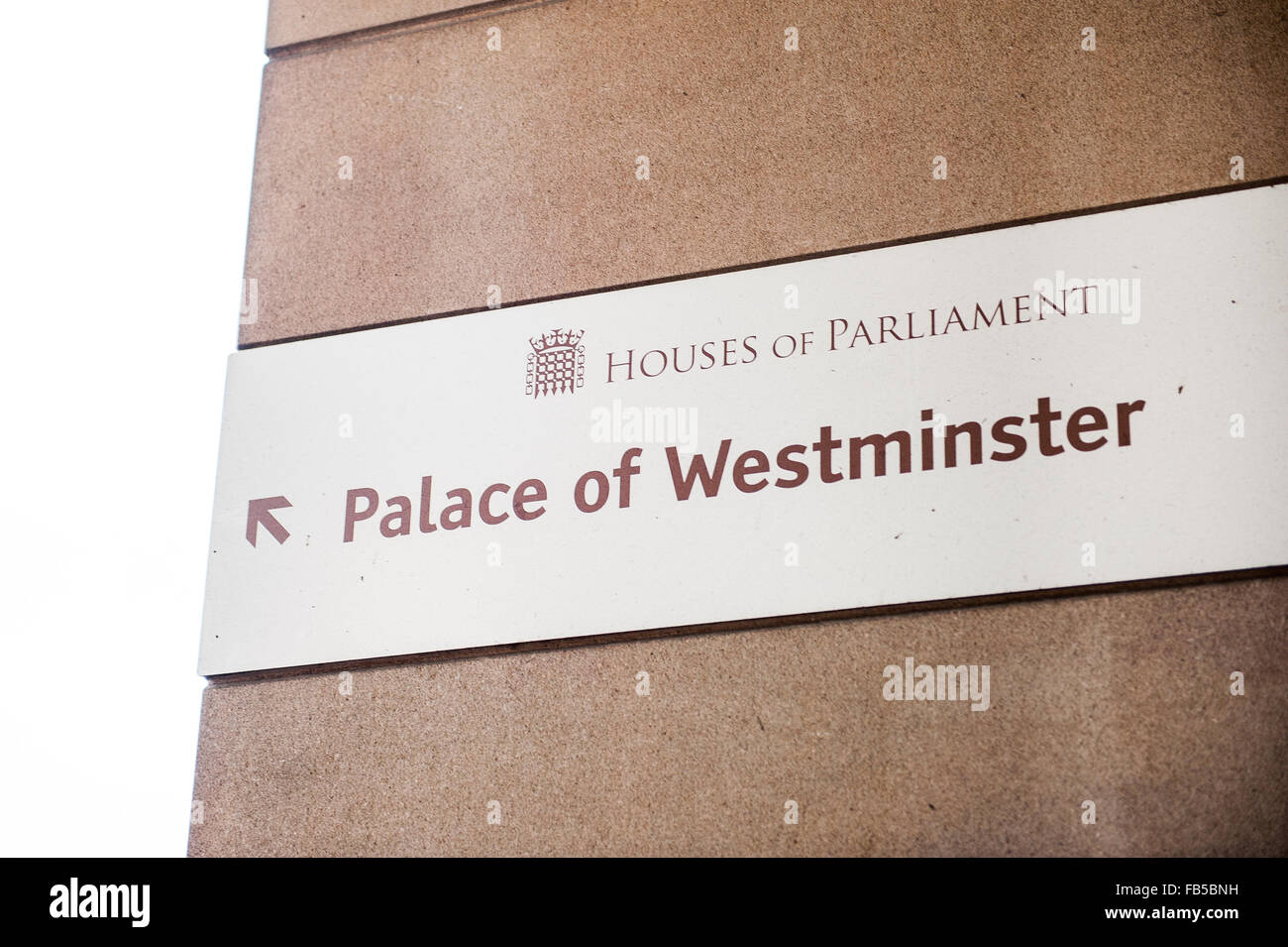 Palace of Westminster sign in London Stock Photo - Alamy