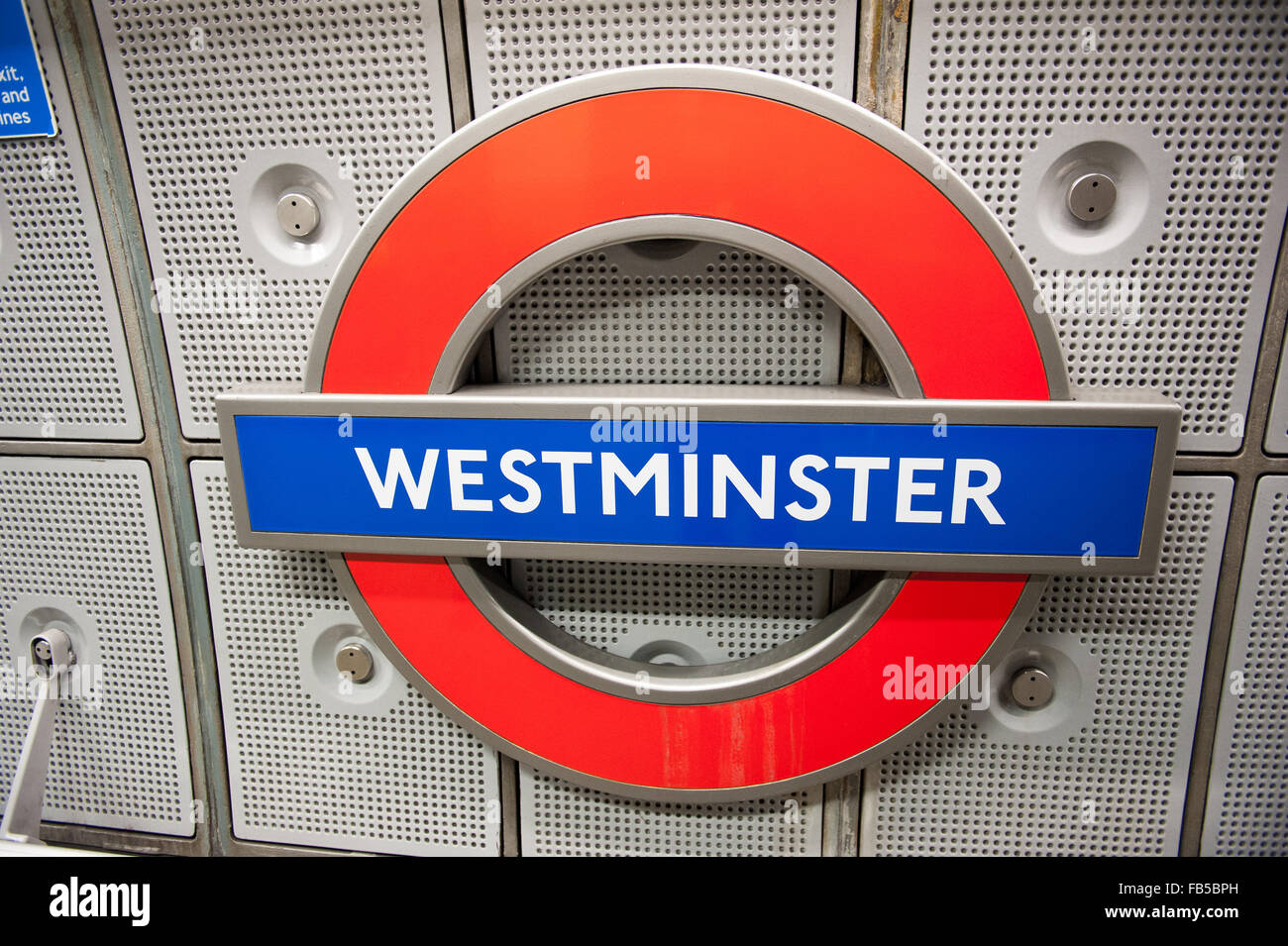 Westminster tube logo underground station hi-res stock photography and ...