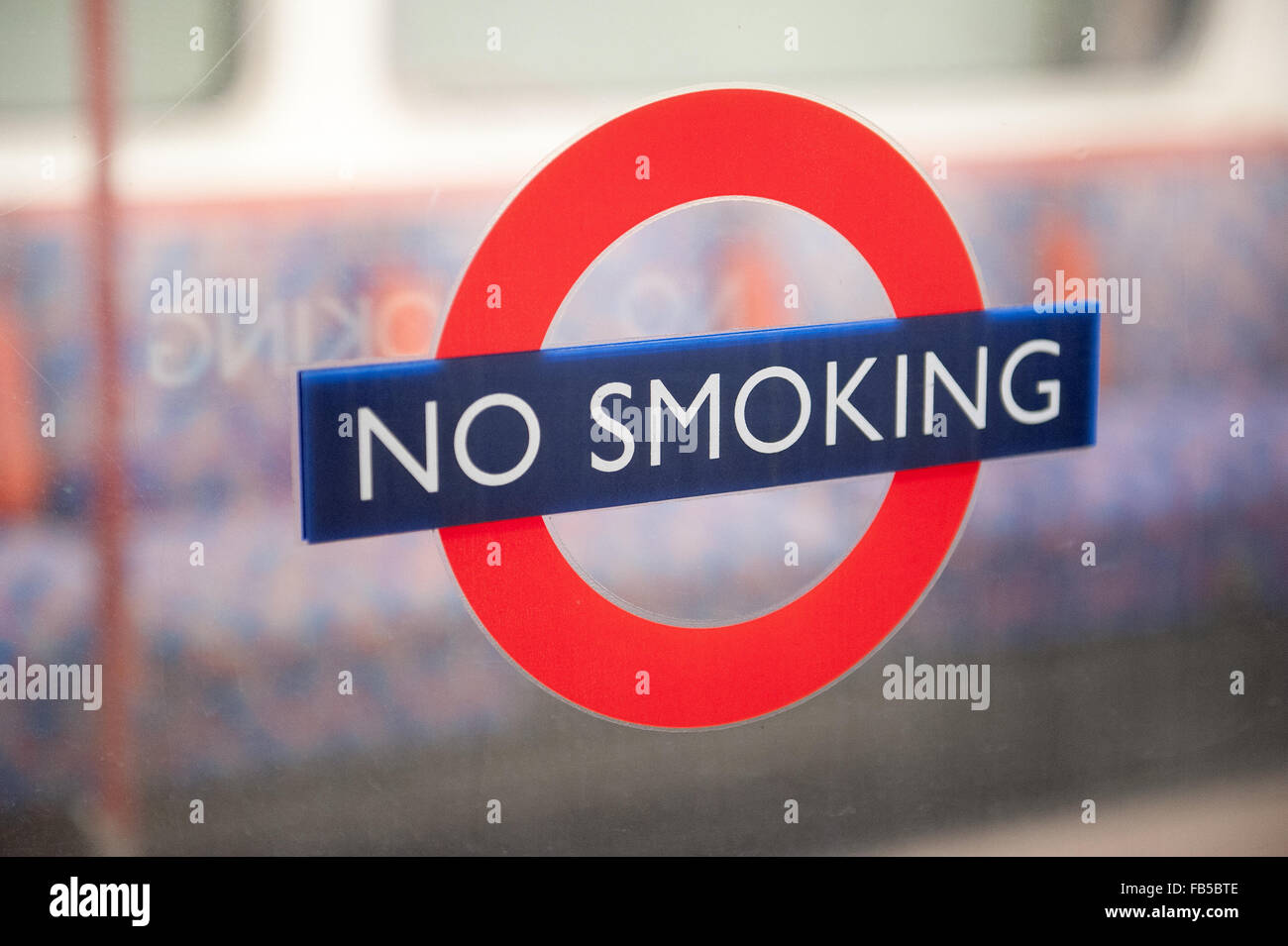 No Smoking London Underground tube sign in London Stock Photo - Alamy