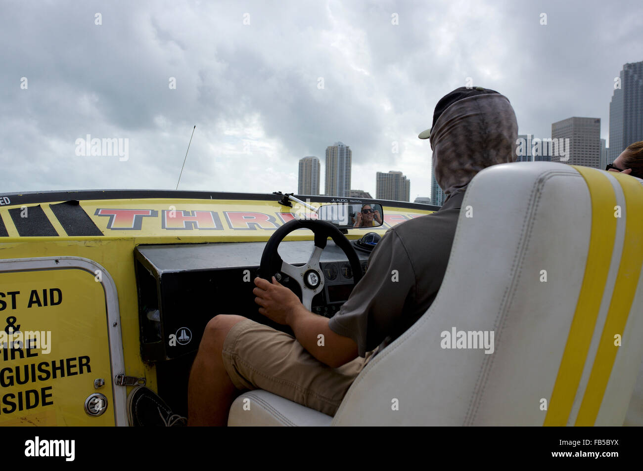 A Speedboat Ride IN Miami Downtown With Miami Skyline In Background ...