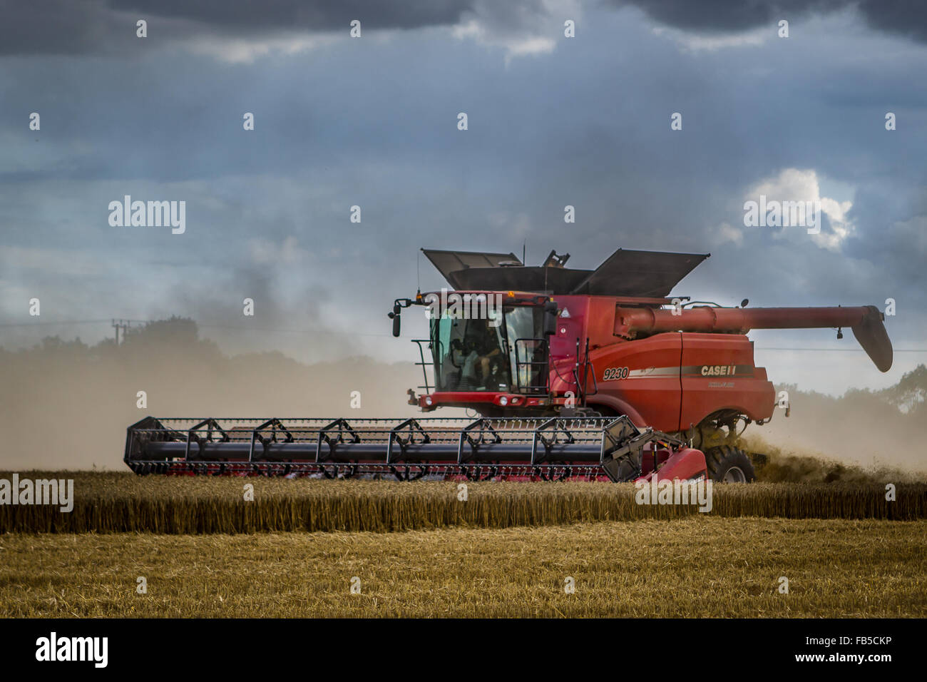 Farmer on combine harvester header hi-res stock photography and images ...
