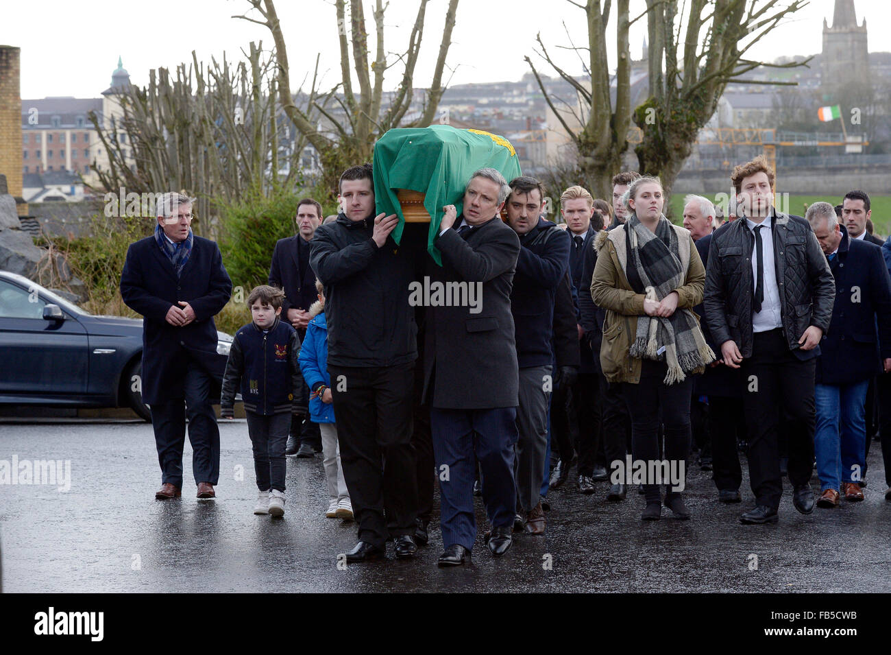 Londonderry, UK. 10th Jan, 2016. Funeral of Civil Rights veteran Paddy ...