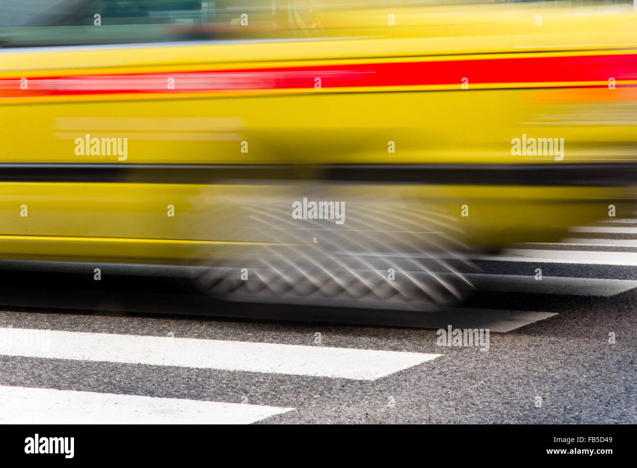 Taxi Speeding in motion tokyo, japan Stock Photo - Alamy