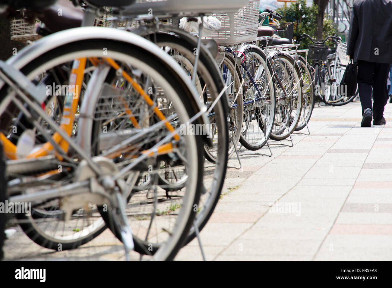 Lot of Bicycles parking Stock Photo - Alamy