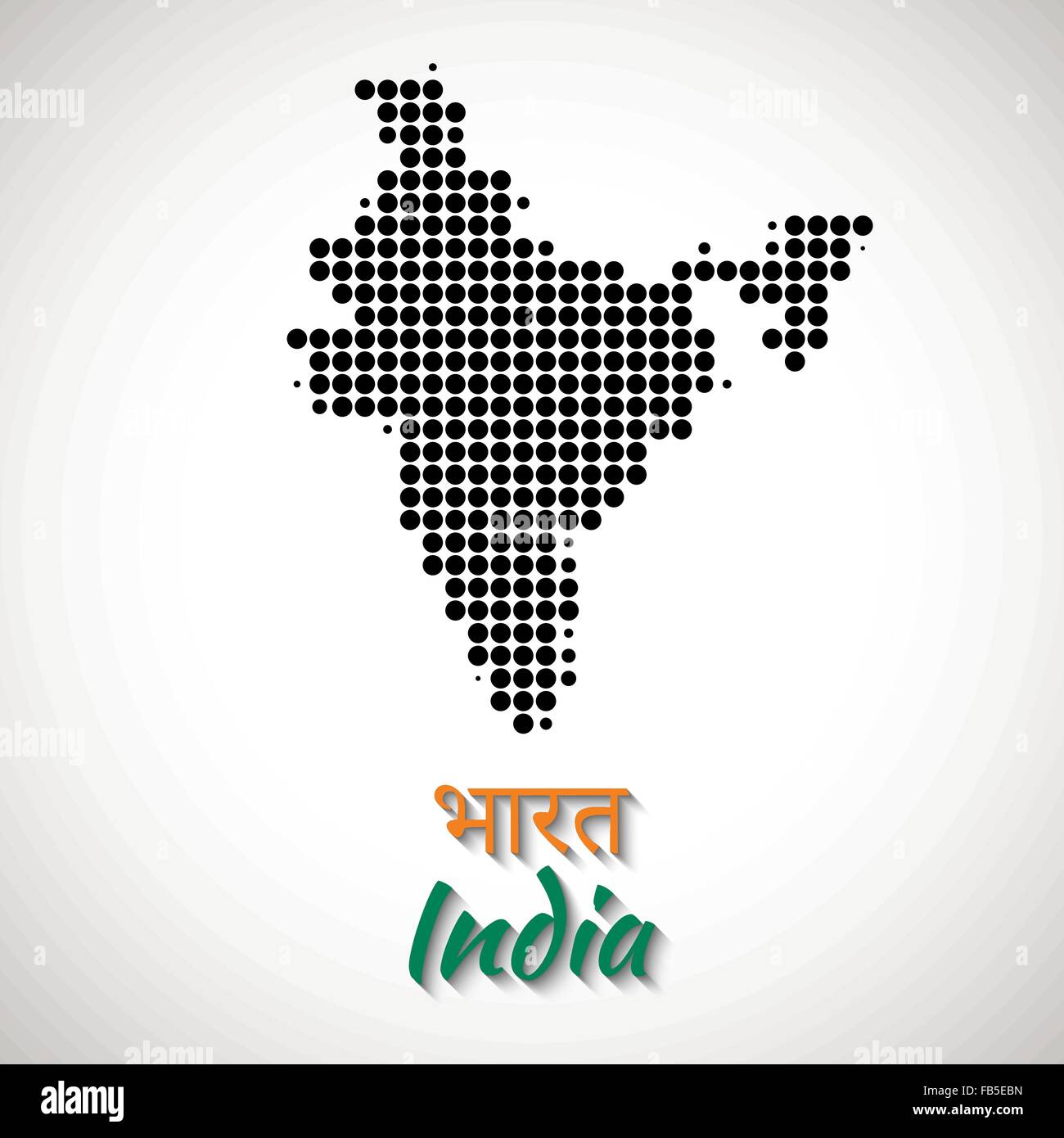 India Map vector black color dotted design Stock Vector Image & Art - Alamy