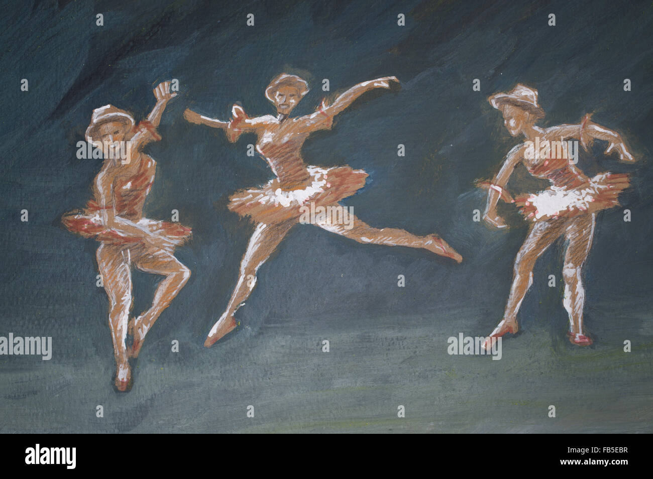 classic female ballet dancers art illustration Stock Photo - Alamy