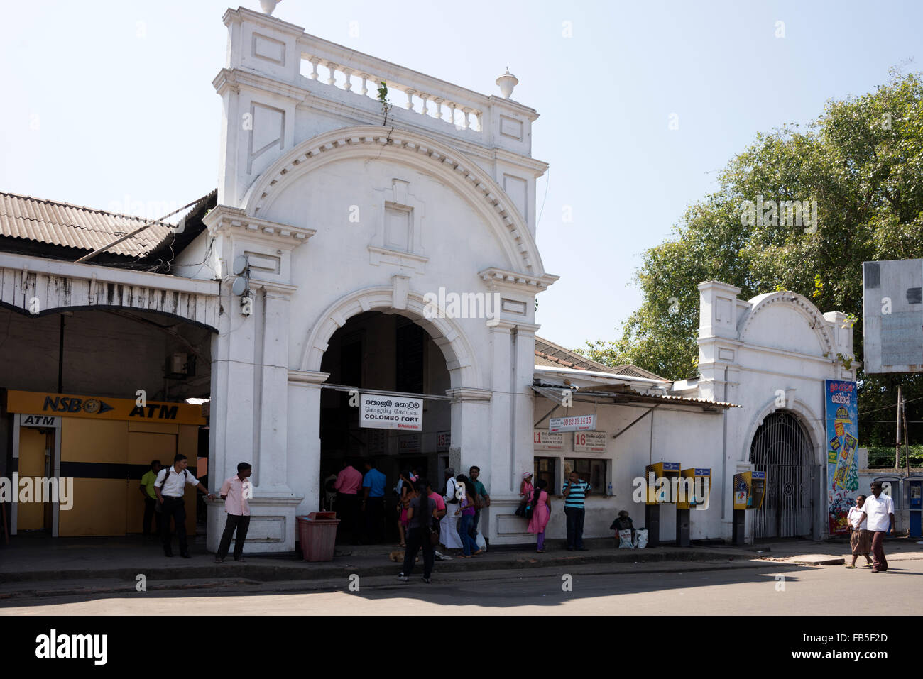 Passengers gathering at Colombo Fort Railway station ( mainline station) in Colombo, Sri Lanka ...