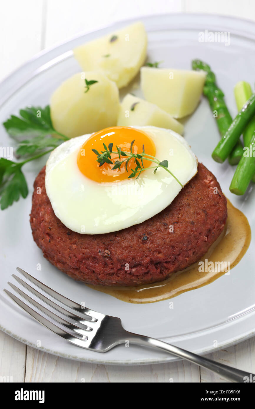 biff a la lindstrom, swedish cuisine, beef patty, salisbury steak Stock ...