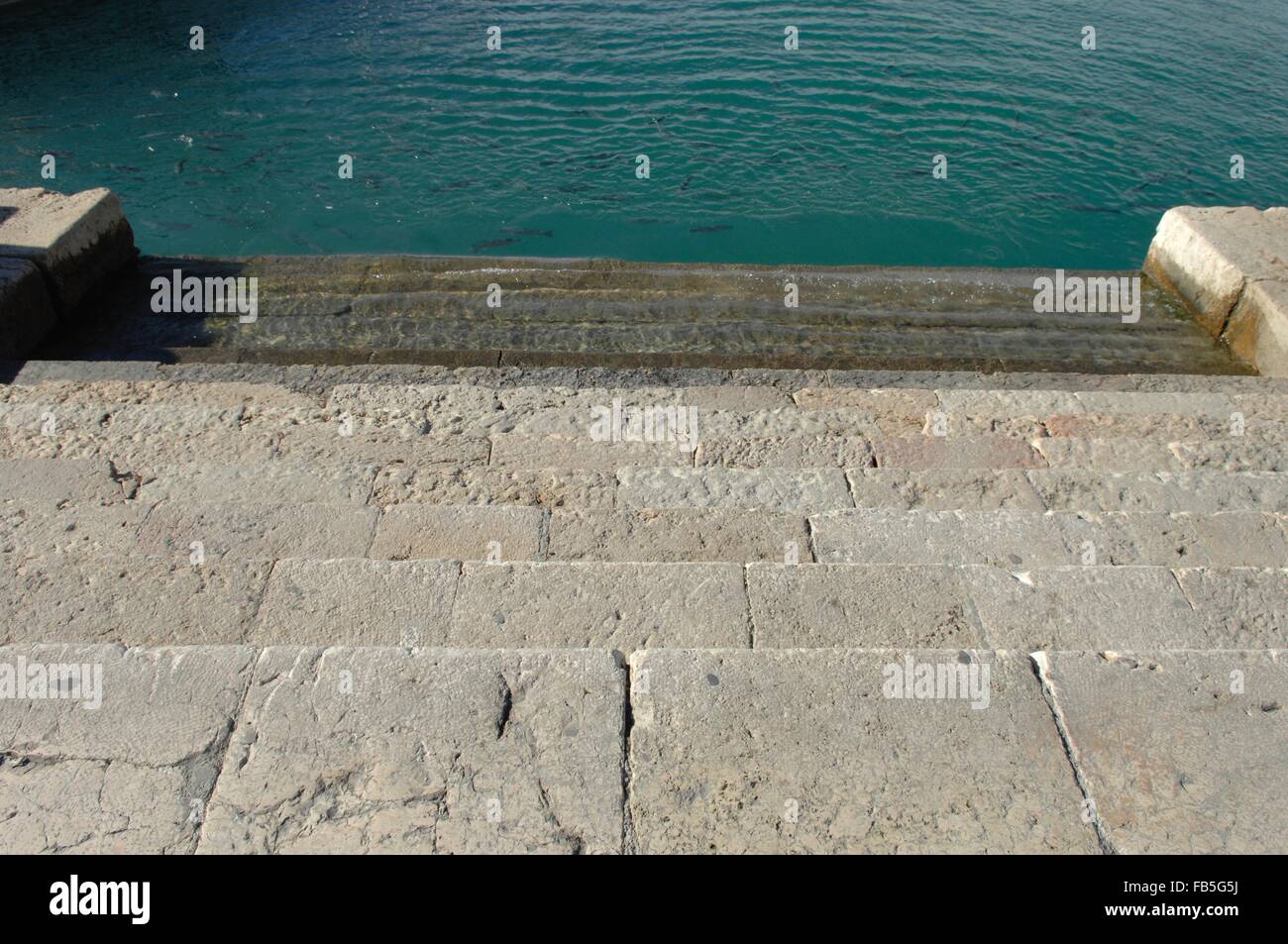 steps going down into the marina water for easy access to boats Stock ...