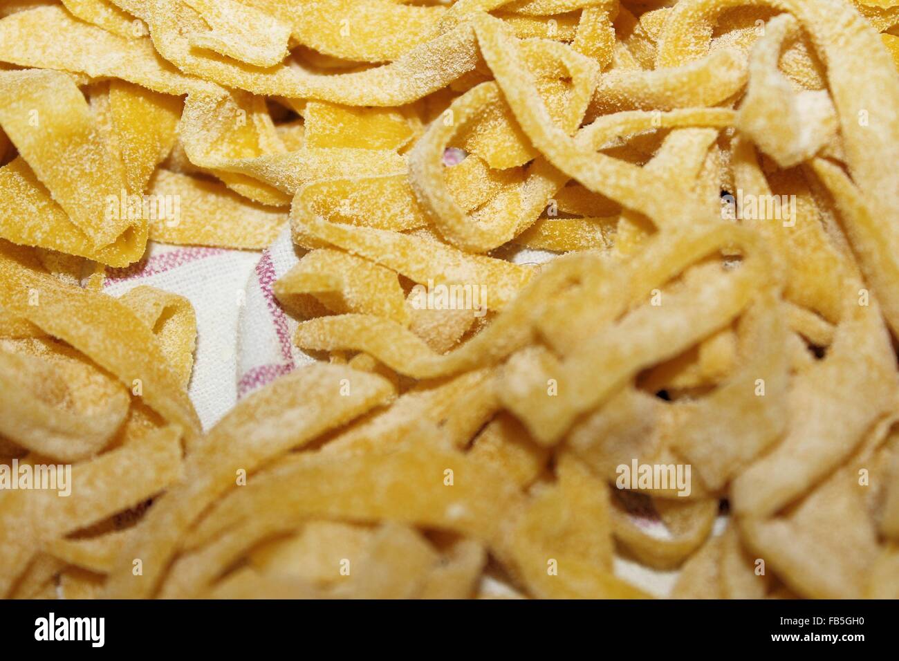 fresh pasta, close-up texture of homemade noodles Stock Photo - Alamy