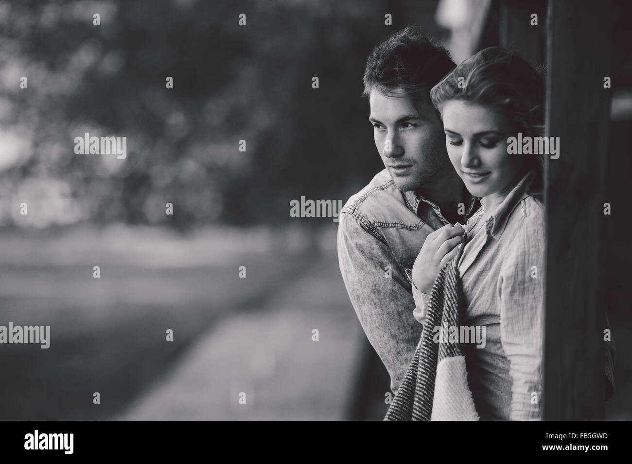Friendship, embrace, behind hi-res stock photography and images - Alamy