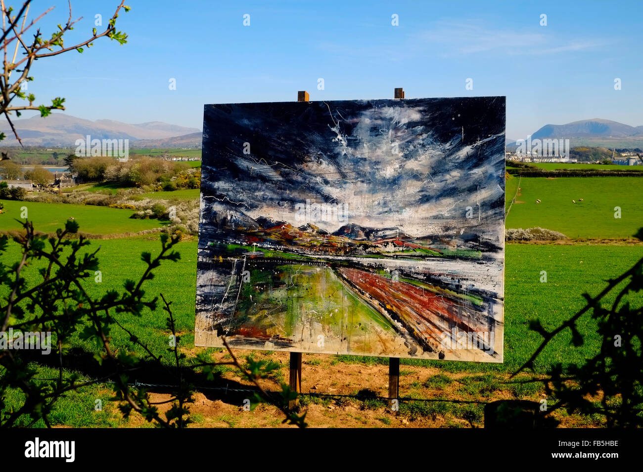 Art in the Welsh Countryside Stock Photo - Alamy