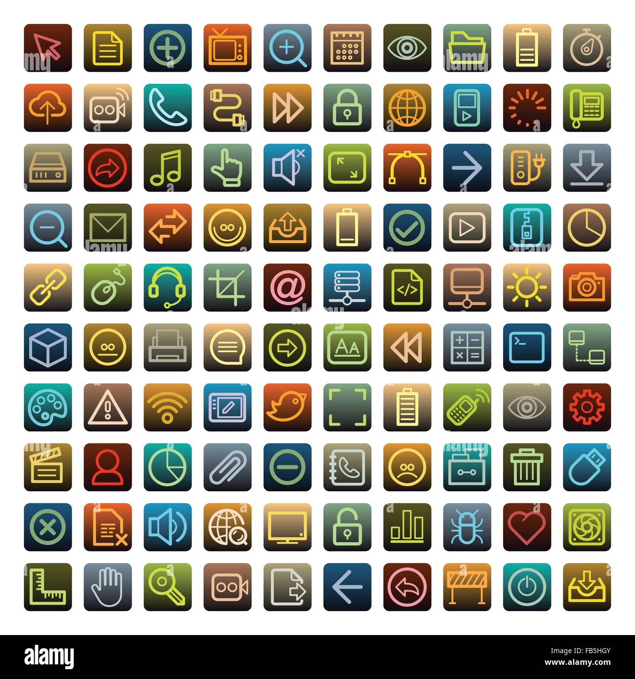 Set of phone, communication and computer signs Stock Vector Image & Art ...