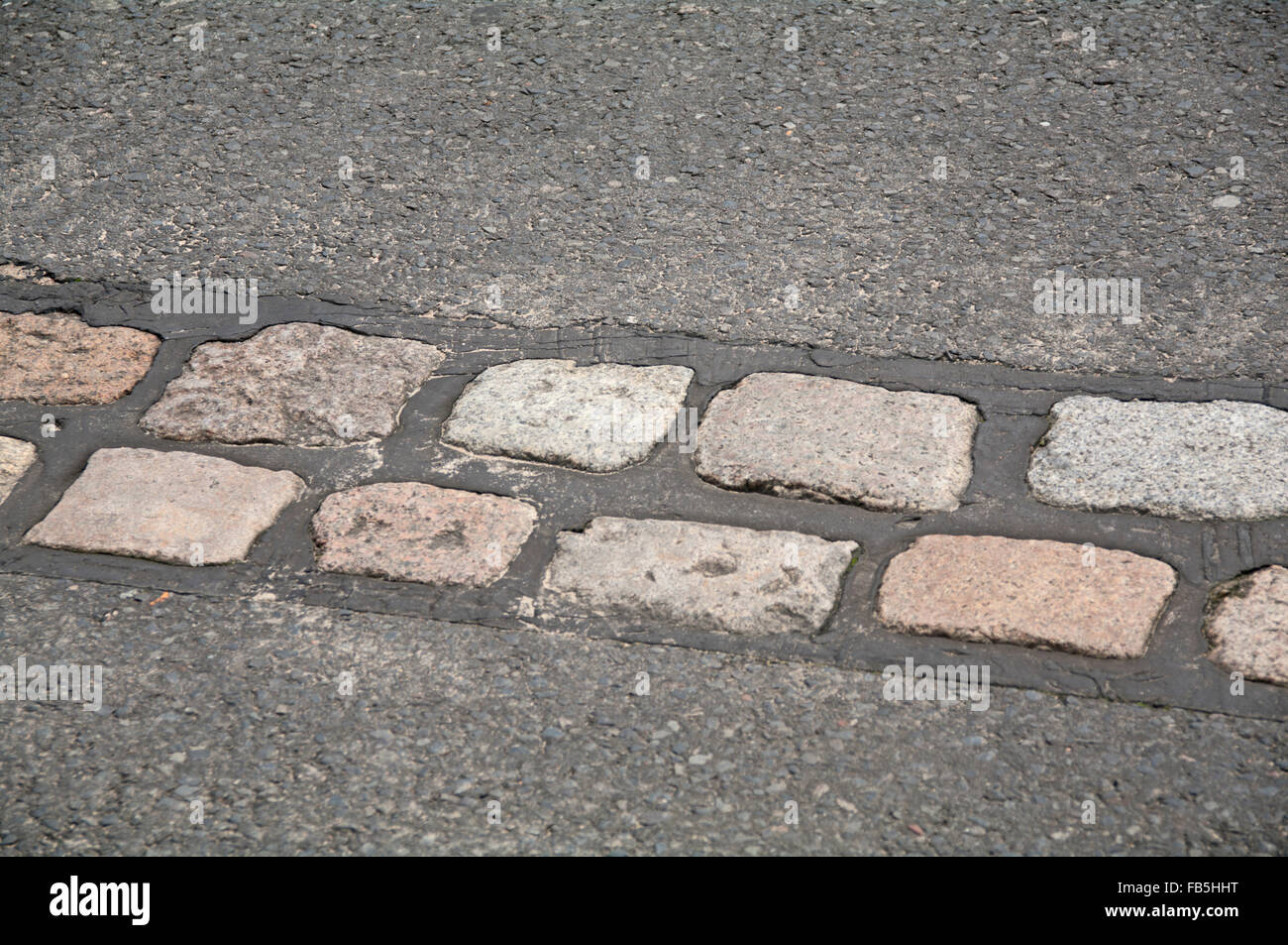 Marking the Position of the Berlin Wall Line on Road, Germany Stock ...