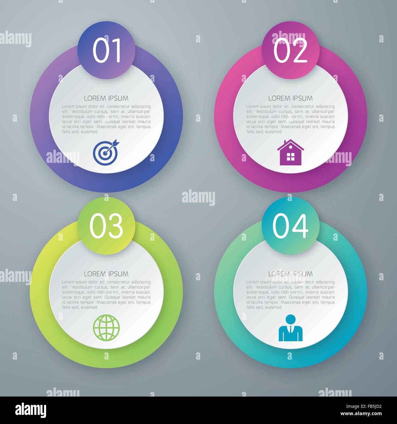 Vector illustration of four options infographics Stock Vector Image ...