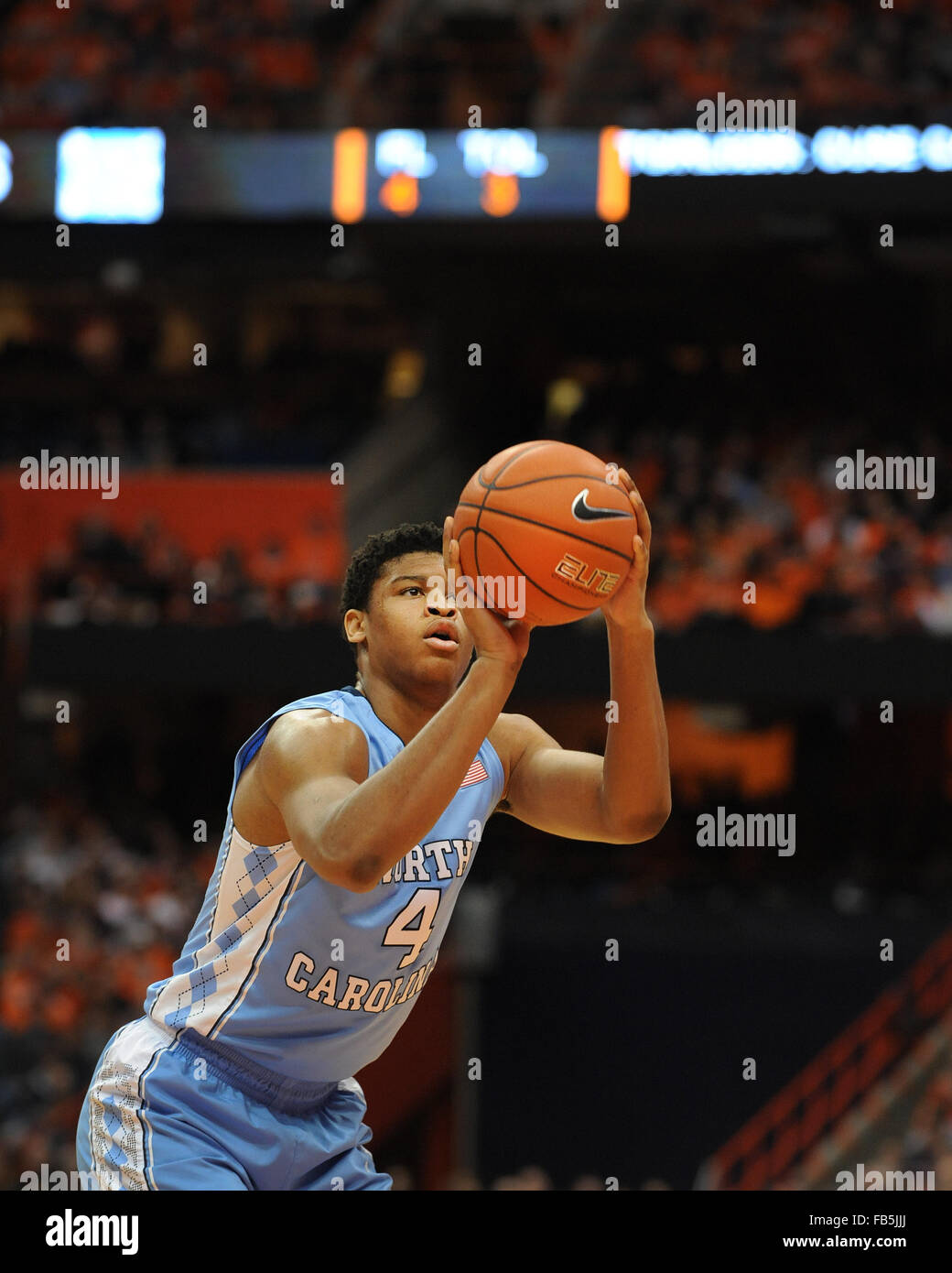 Syracuse, NY, USA. 9th Jan, 2016. North Carolina forward Isaiah Hicks ...
