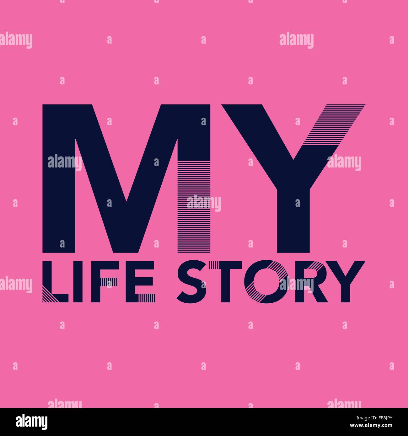 Vector illustration t-shirt my life story Stock Vector Image & Art - Alamy