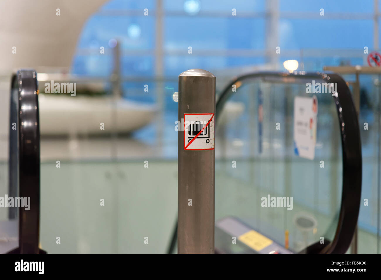 No trolley sign in airport Stock Photo - Alamy