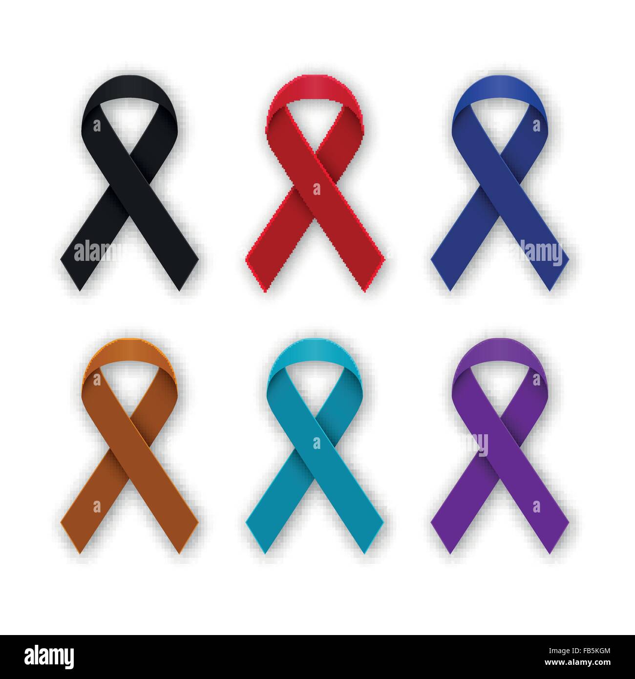 Vector illustration of a set colored ribbons Stock Vector Image & Art ...