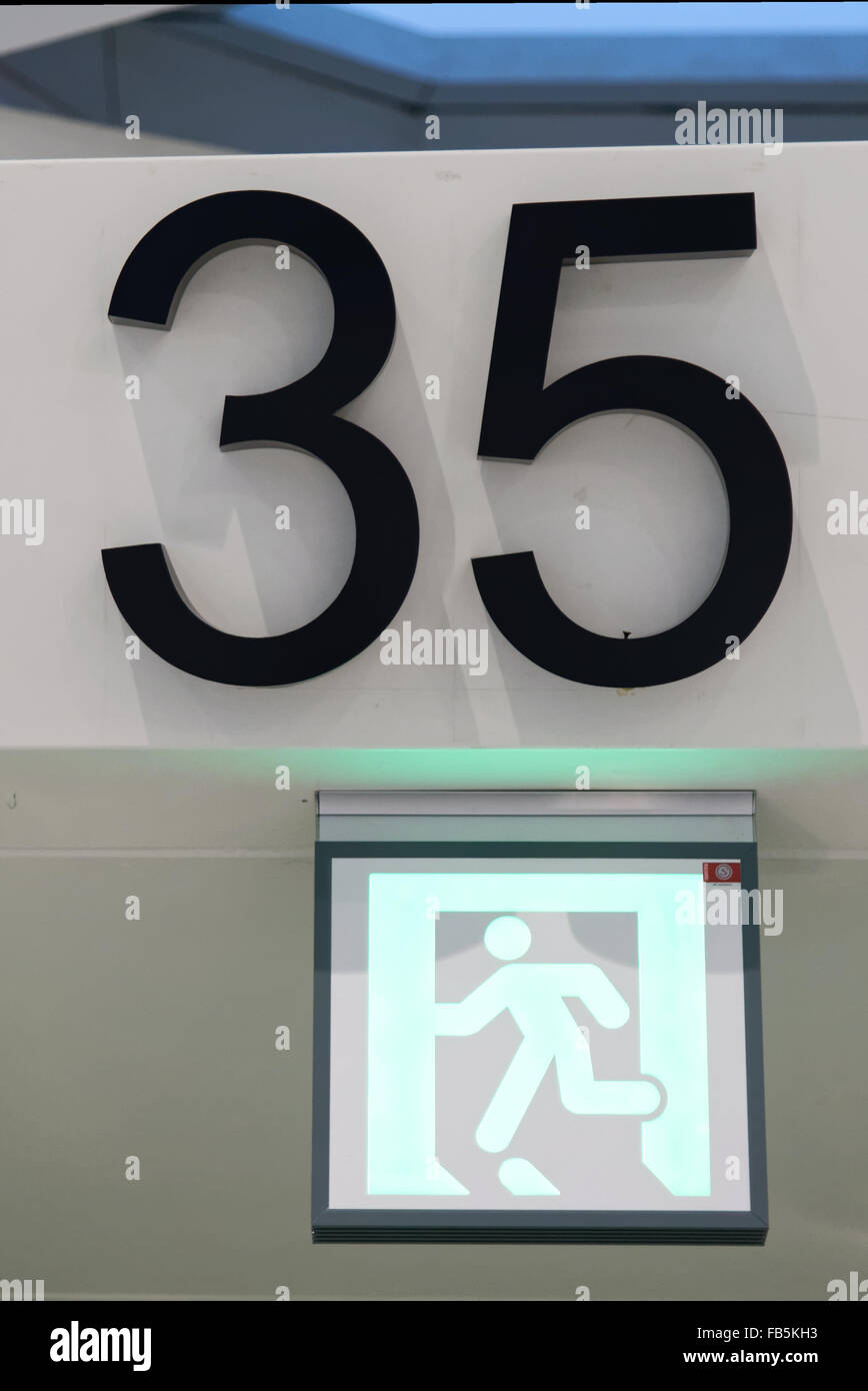Exit number 35 sign Stock Photo - Alamy