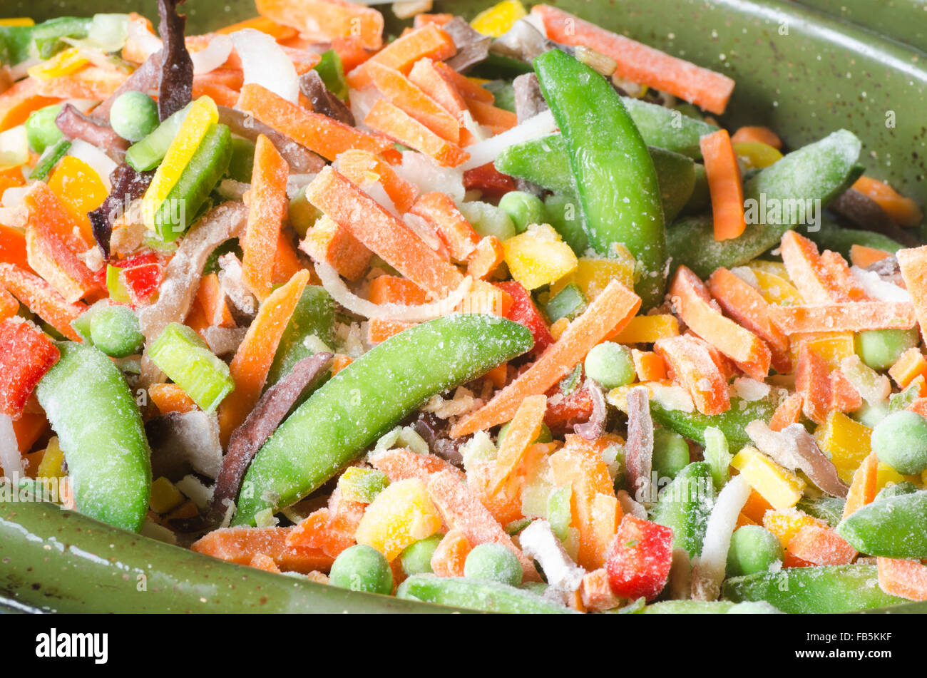 closeup to group of mixed frozen vegetables Stock Photo - Alamy