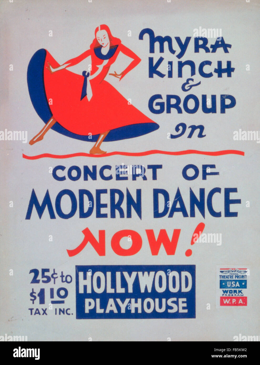 Work Projects Administration (WPA) poster for Myrna Kinch and Group ...