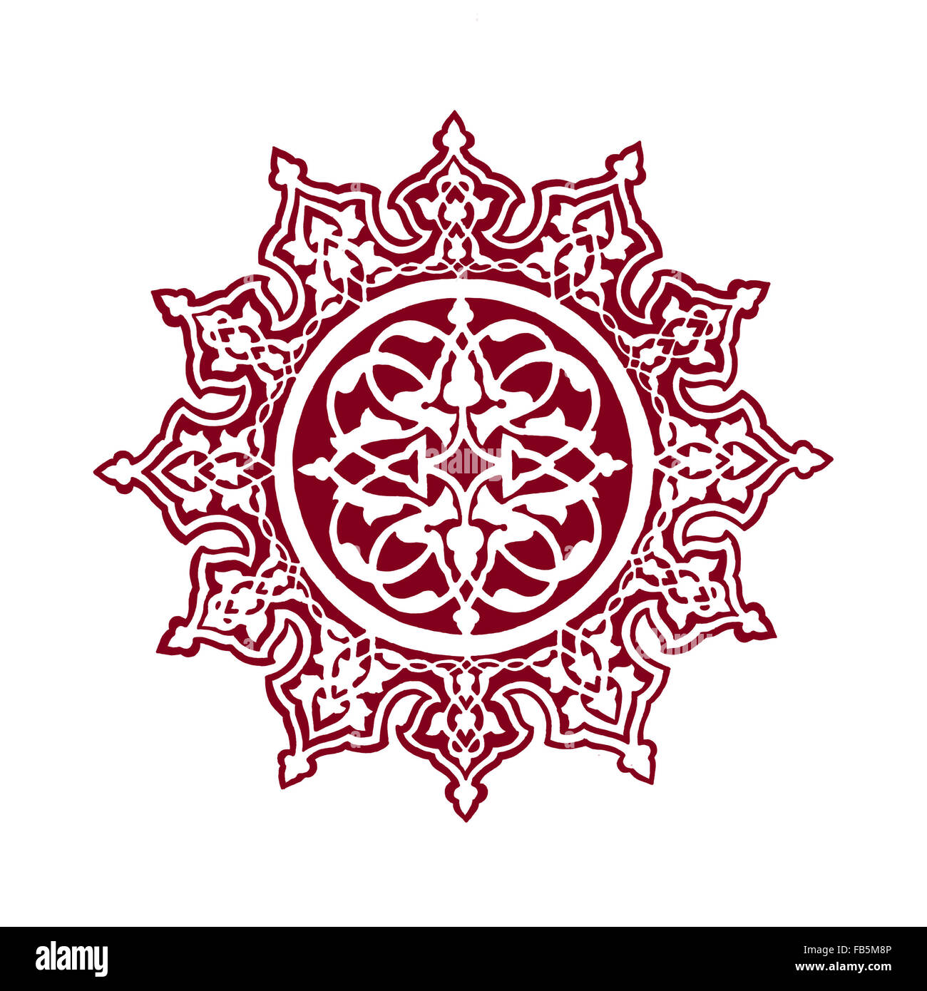 Illustration of an Islamic cealing decoration from the blue mosque in ...