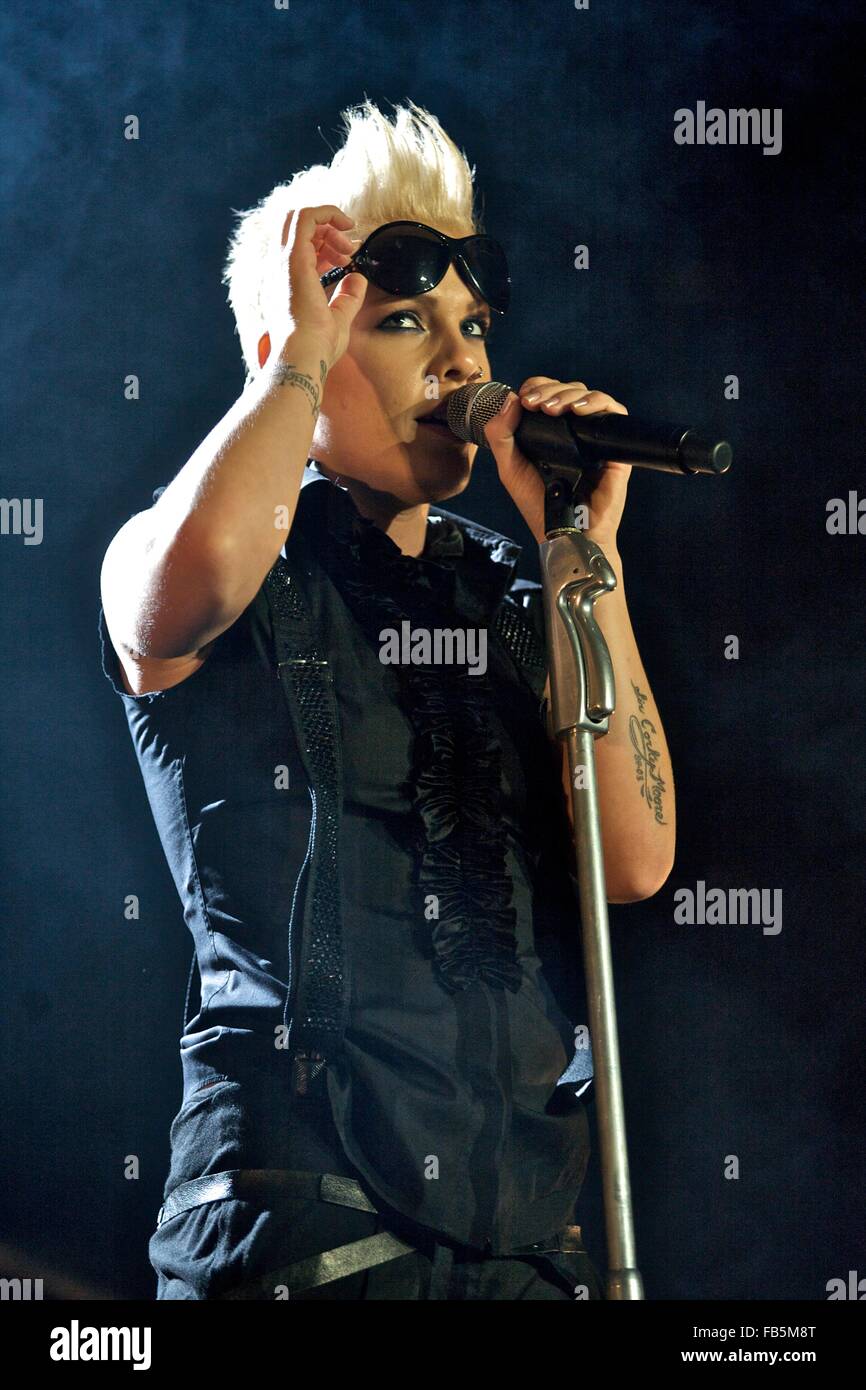 Pink performing live at Sheffield Arena Stock Photo - Alamy