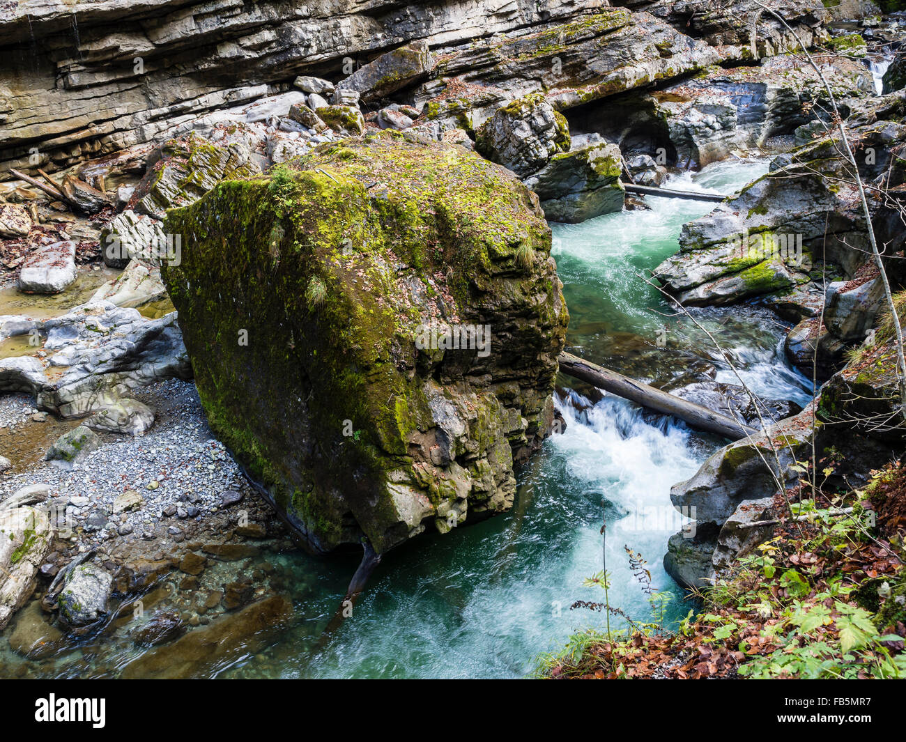 Breitachklamm gorge near Oberstdorf, Allgaeu, Bavaria, Germany, Europe ...