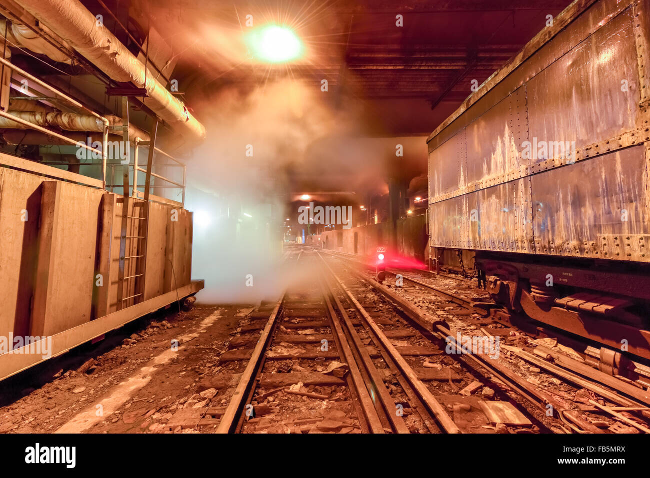Underground train tracks of Grand Central Station in New York City ...
