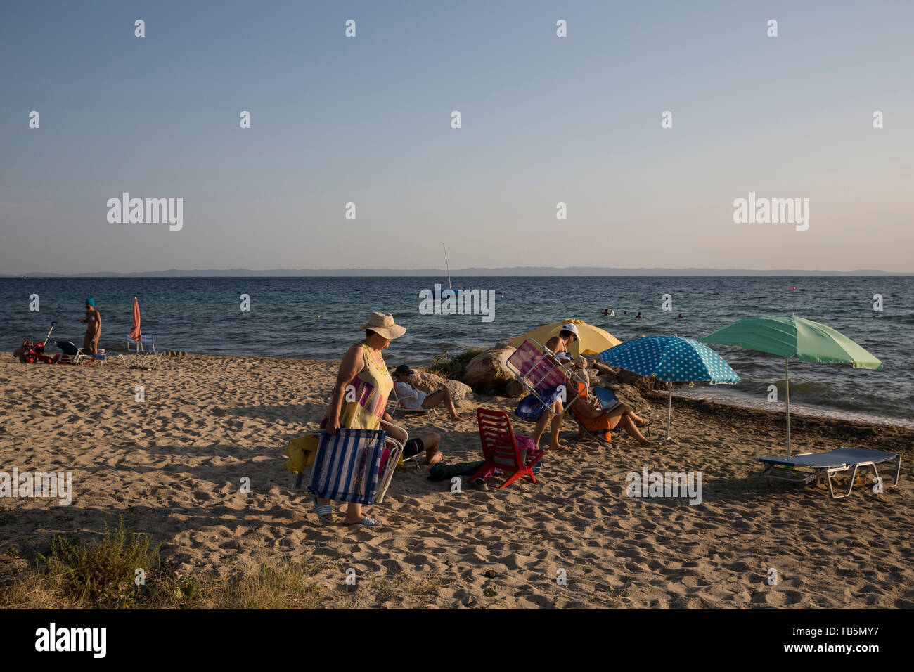 Summer snapshots from the beach in Nikiti in Chalkidiki, Greece on ...