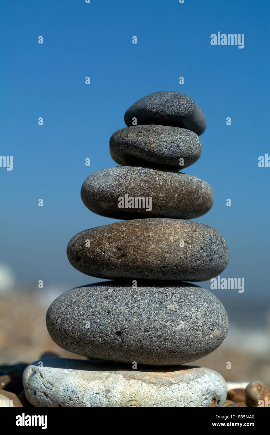 Pile of stones at the beach Stock Photo - Alamy