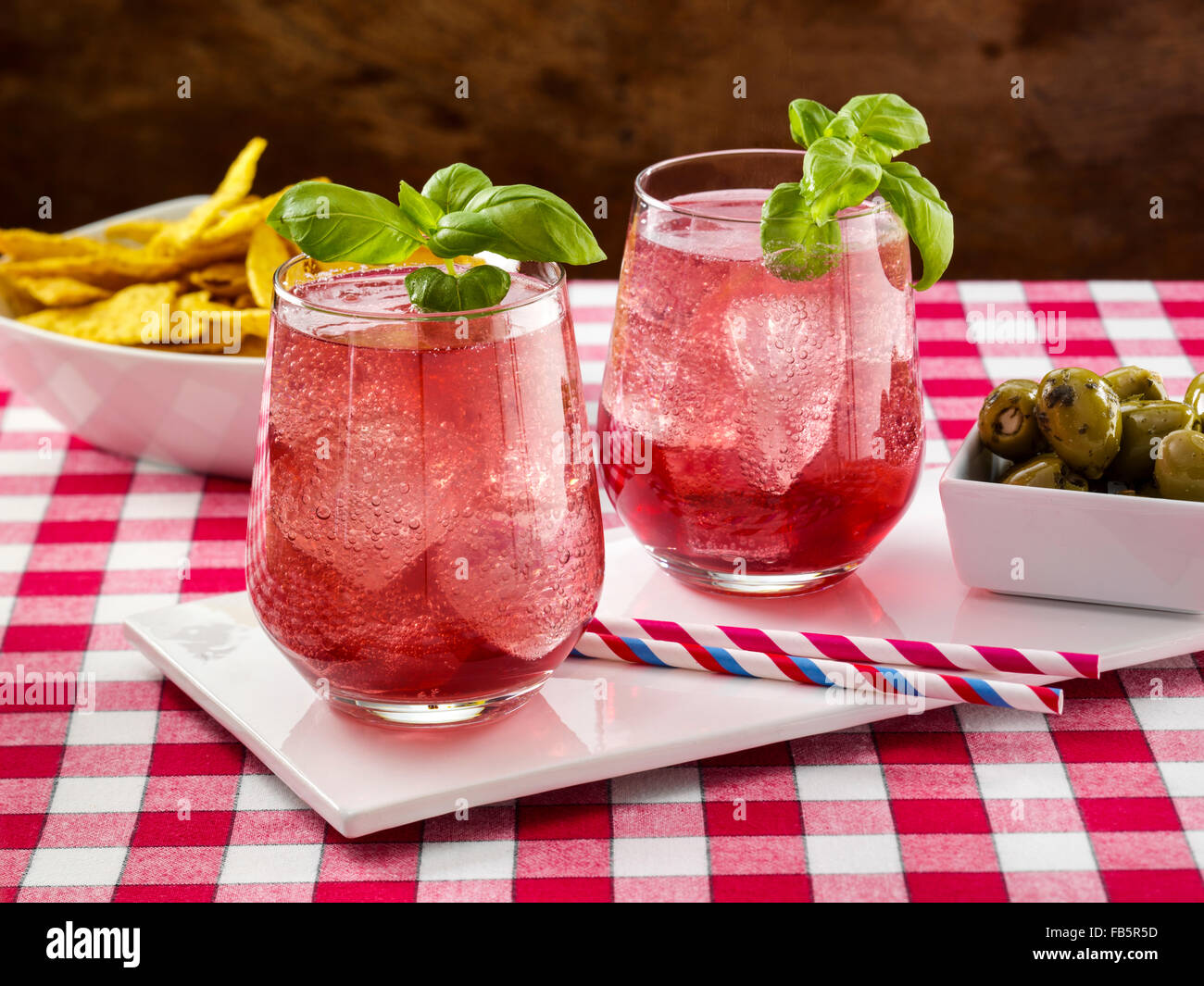 Blueberry lemonade spritzer Stock Photo - Alamy