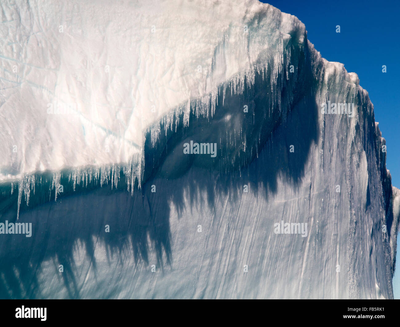 Antarctica, Weddell Sea, large iceberg, detail of ice structure Stock ...