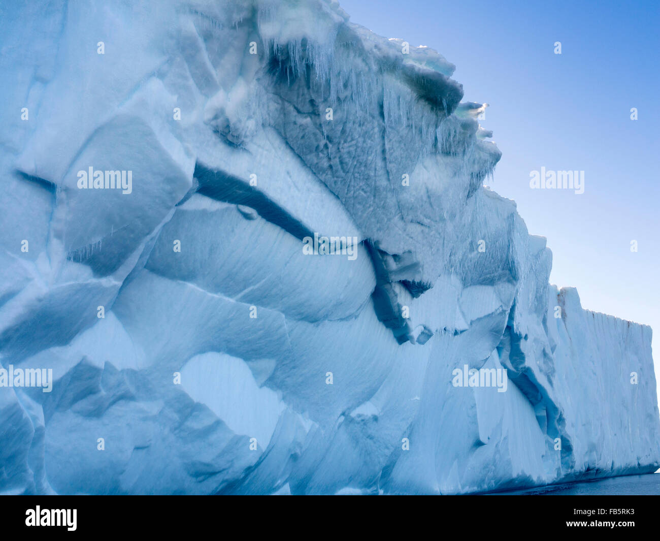 Antarctica, Weddell Sea, large iceberg, detail of ice structure Stock ...